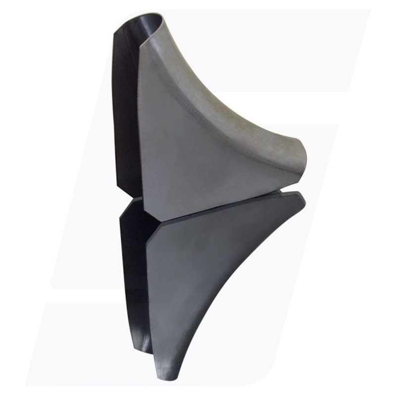 Gousset 90° incurvé pour cage arceau suivant FIA. Pour tube 40mm.