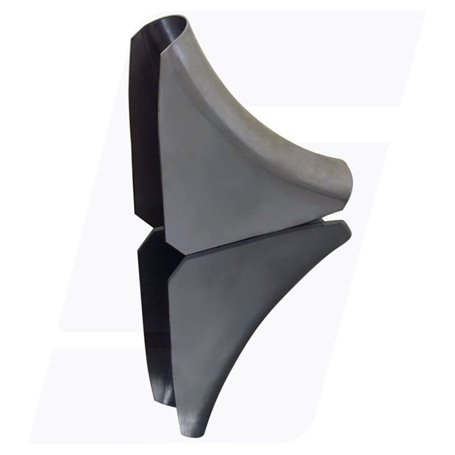 Gousset 90° incurvé pour cage arceau suivant FIA. Pour tube 40mm.